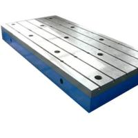 China Rectangular T-Slotted Floor Plate 8000x3000mm with HB170-240 Hardness and 570um Finish Plane Tolerance for sale