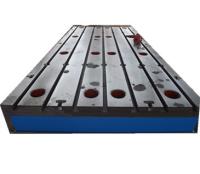 China Rectangular T-Slotted Floor Plate 8000x3000mm with HB170-240 Hardness and 570um Finish Plane Tolerance for sale