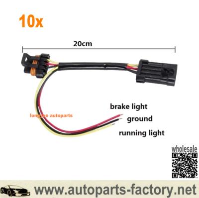 China longyue 10pcs Polaris RZR Tail Light Power Wire Harness for Whip Brake Light License Plate 2015-2019 12