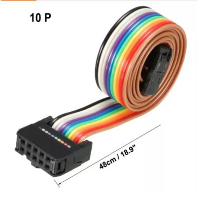 Cina Cablaggio del cavo di elettronica 24-30AWG, nastro piano Jumper Cable Rainbow Color in vendita