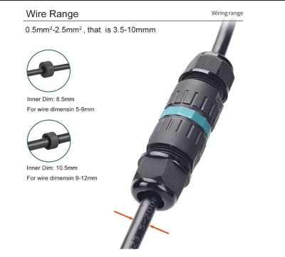 China IP68 Waterproof Quick Connector 2 Way 3 Core Electrical Junction Wire Connector for sale