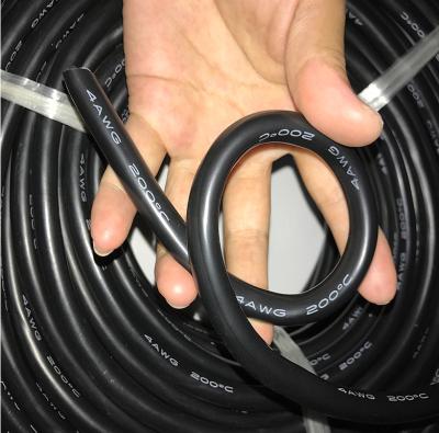 Cina Il silicone originale cabla 4 cavi dell'AWG misura il filo di rame in scatola nero rosso in vendita
