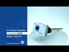 Air Duct Mounted Air Velocity Transmitter 4-20mA