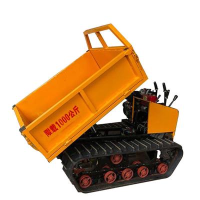 China Durable Electric Start Mini Dumper Crawler 11HP Diesel Mini Dumper 1ton for sale