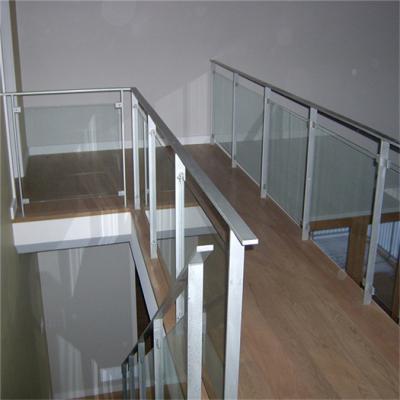 China Staircase 316 stainless steel square baluster glass railing for sale