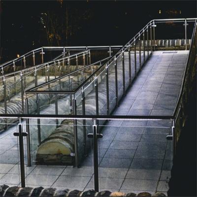 China High Quality Staircase 316 stainless steel square baluster glass railing with low price for sale