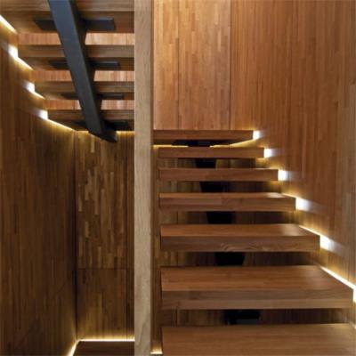 China Straight Stainless Steel Single Stringer Staircase with Low Price for sale