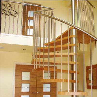 China High Quality Spiral Staircase with Ruber Wood Steps for sale