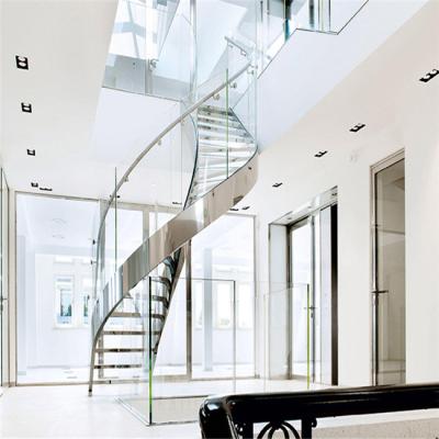 China Customized Home Building Steel Curved Staircase with High Quality for sale