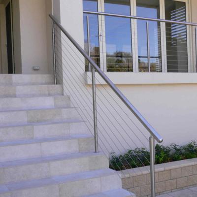 China Outdoor Stair steel wire cable railing in construction building for sale