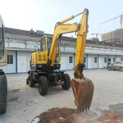Chine Hyundai Digger R60W d'occasion 6 tonnes Excavateur à roues à vendre