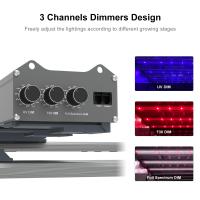 China Spectrum Indoor LED Grow Light 3 Channel Adjustable Foldable for sale