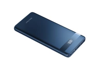 China Unique Design Tempered Glass Case with Digital Display Power Bank 8000mAh Power Bank for sale