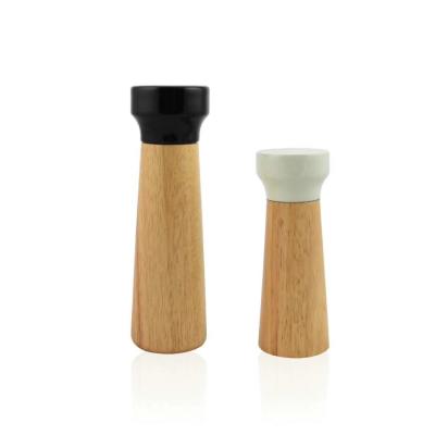 China Cheap Factory Price spray colorful wooden manual salt and pepper grinder for sale
