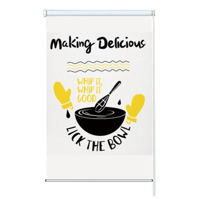 China Kitchen roller blinds exterior installation semi blackout roller blind customized printing acceptable for sale