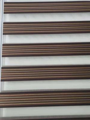 China Horizontal Zebra Blinds Fabric Light Blocker Milky Color 90% Shading for sale
