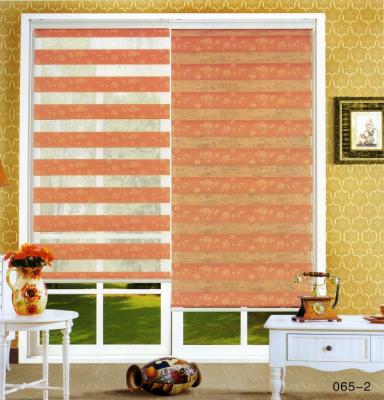 China Motorized Zebra Blinds Bead Rope Control , Sunscreen Double Layer Window Shades for sale
