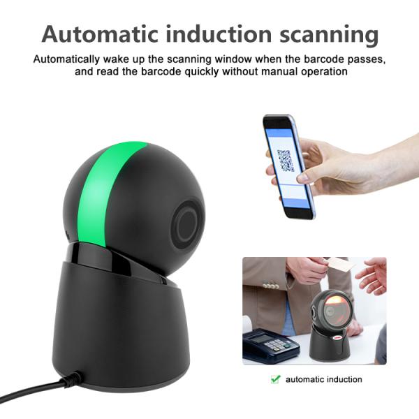 Quality Factory 1D/2D Hands-Free Desktop Barcode Scanner QR Code Reader Platform Cheap for sale