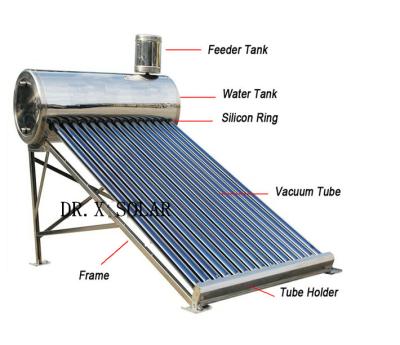 China stainless steel non pressure solar water heater for sale