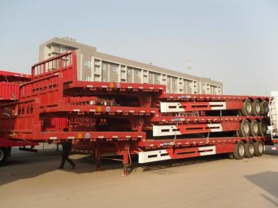 China Cargo transport semi trailer tri axle goose neck low bed semi trailer price for sale