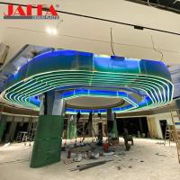 China Customized Processing Solid Colored Resin Glass Gradient Luminous Ceiling for sale