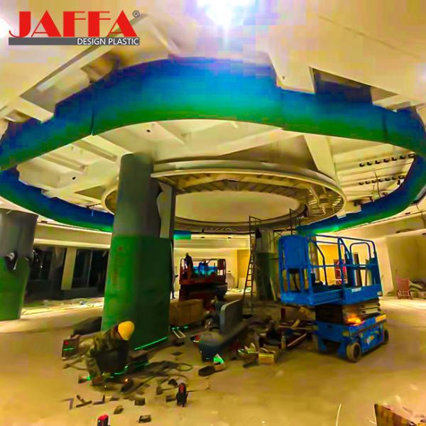 Quality Customized Processing Solid Colored Resin Glass Gradient Luminous Ceiling for sale