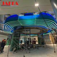China Customized Processing Solid Colored Resin Glass Gradient Luminous Ceiling for sale