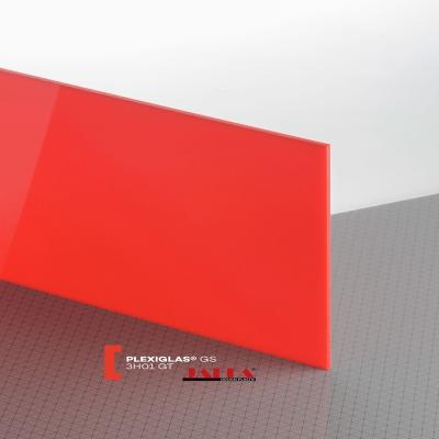 China Rode plexiglas, aangepaste plexiglas Acrylplaten, hoge slagvastheid Te koop