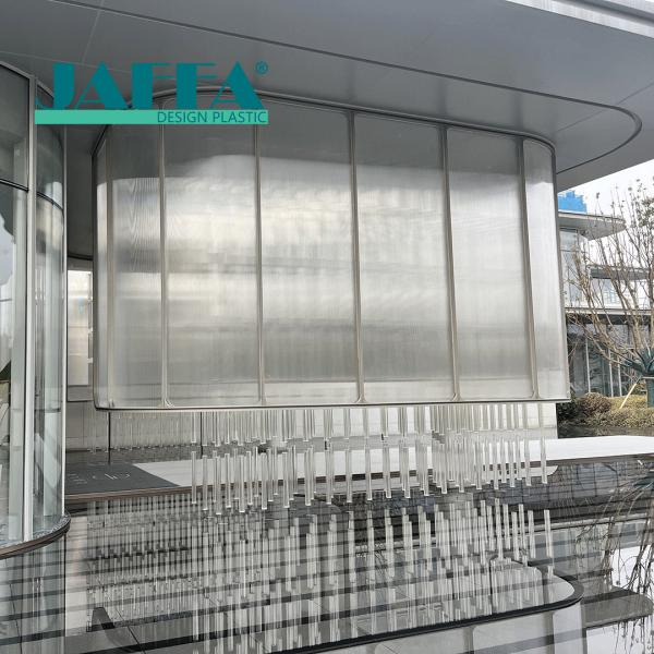 Quality 8mm Custom Acrylic Outdoor PMAA Curtain Wall JAFFA Design Plastic for sale