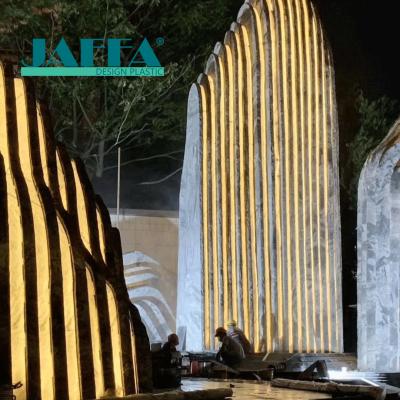 China Custom Acrylic Outdoor Light Transmitting Stone JAFFA Design Plastic for sale