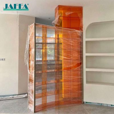 China Custom Acrylic Color Gradient Cabinet, Modular Full-Height Storage Rack, Luxury Artistic Transparent Display Case for sale