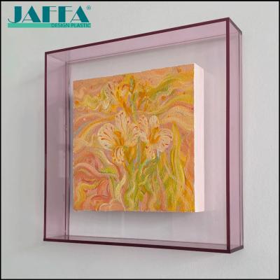China JAFFA Custom Tinted Acrylic Floating Art Frame Modern Minimalist 3D Display for sale