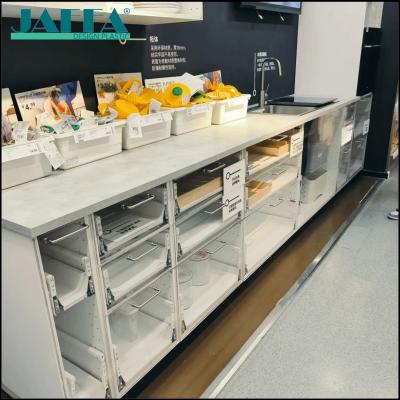 China JAFFA Custom Acrylic Transparent Cabinet, Modular Multi-Tier Drawer Storage Unit, Open Shelving Cabinet for Kitchen/Bathroom for sale