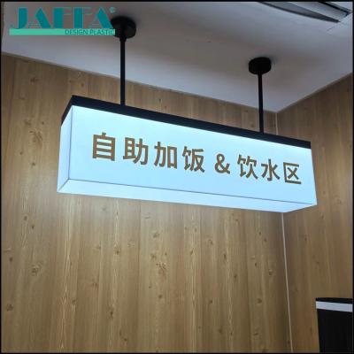 China JAFFA Custom Acrylic Illuminated Text Light Box, Hanging Functional Area Sign, LED Wayfinding Signage for Restaurant & Office for sale