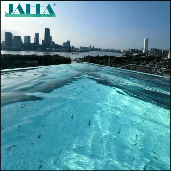 Quality Custom Acrylic Urban Infinity Pool, High-Altitude River/City View Transparent Pool, Rooftop Pool for Hotel & Commercial Complex for sale