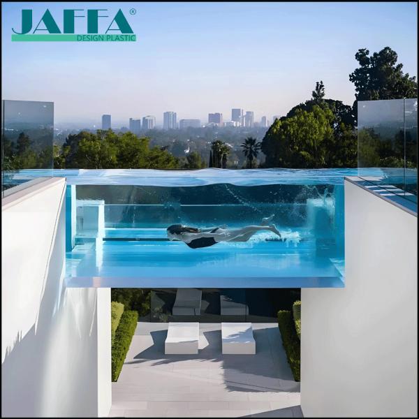 Quality Custom Luxury Acrylic Infinity Pool, Suspended Transparent Viewing Pool, Outdoor Acrylic Pool for Mansions & Hotels for sale