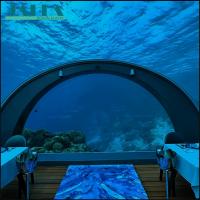 Quality Custom Acrylic Viewing Panel for Underwater Restaurant, Large Curved Transparent for sale
