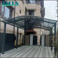 Quality Custom Curved Acrylic Terrace Canopy, Outdoor Lighting Sunshade for Villa for sale