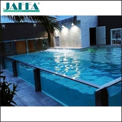 China Custom Estate-Grade Acrylic Infinity Pool Wall, Transparent Overflow Pool Fence, High-End Villa/Hotel Outdoor Pool Transparent Panel for sale