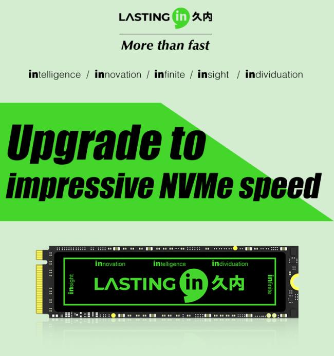 M.2 NVMe PCIe Gen4 SSD with metal-plastic hybrid casing