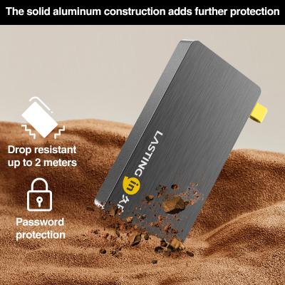 China 2TB Aluminum Alloy Portable SSD External USB3.2 Type C 65mm for sale
