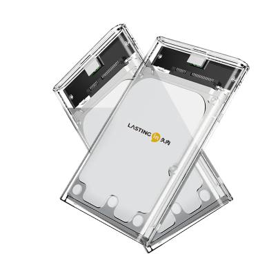 China Transparent Hdd Case Caddy Box 2.5 Ssd Sata Adapter External Hard Drive Box for sale