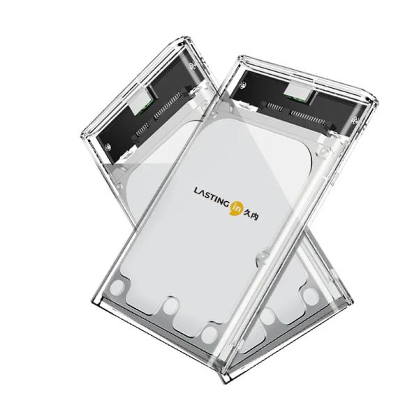 Quality Transparent Hdd Case Caddy Box 2.5 Ssd Sata Adapter External Hard Drive Box for sale