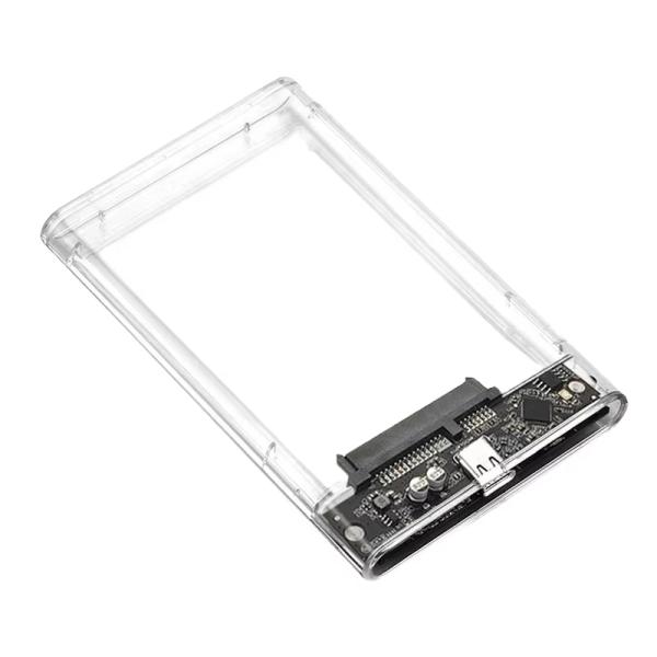 Quality 2.5 Inch SATA SSD Enclosure USB 3.0 5Gbps Transparent Case for sale