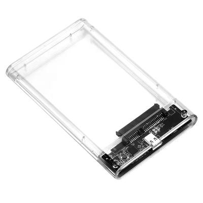 China Sata Iii Clear External Hard Drive Case 2.5 Inch Sata Ssd Hdd Support Uasp for sale