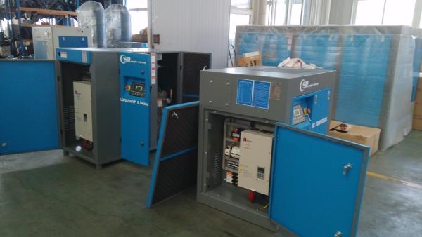Двухступенный 250kw/300hp постоянный компрессор винта магнита VSD роторный