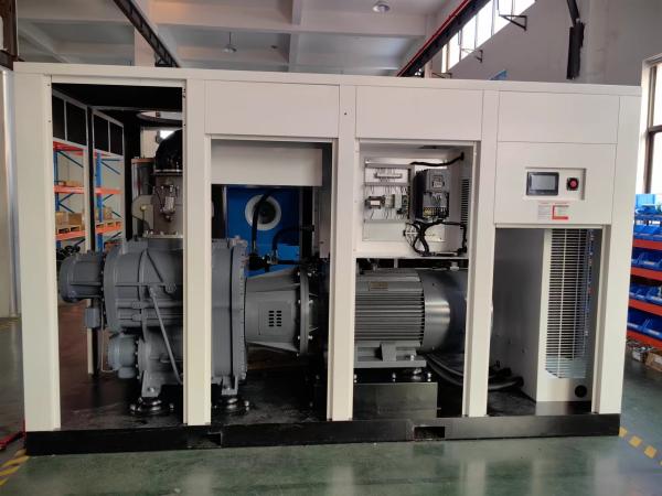 Двухступенный 250kw/300hp постоянный компрессор винта магнита VSD роторный