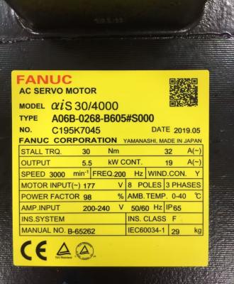 Китай Мотор сервопривода A06B-0268-B605#S000 FANUC 5 Kg 12 месяца гарантии продается