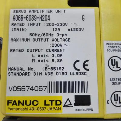 China A06B-6089-H204 Neuer Fanuc-Servoantrieb, hochwertig, langlebig, zuverlässig, erschwinglich zu verkaufen