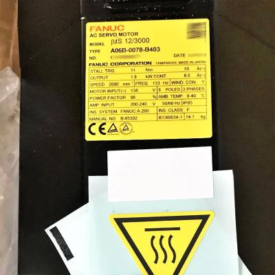 중국 산업 자동화를 위한 A06B-0078-B403 뉴 블랙 화낙 서보 작동기 판매용